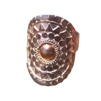 Gypsy Sun Silver Shield Ring
